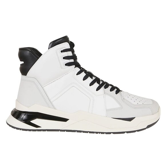 Balmain | Shoes | Balmain Sneakers Mens B Ball Hitop Leather Shoes ...